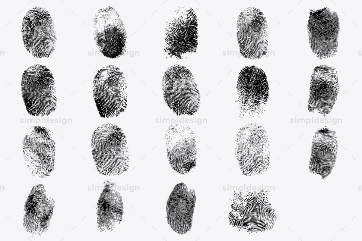 19 Fingerprint Photoshop Brushes, a Brush Add-On by SimplDesign