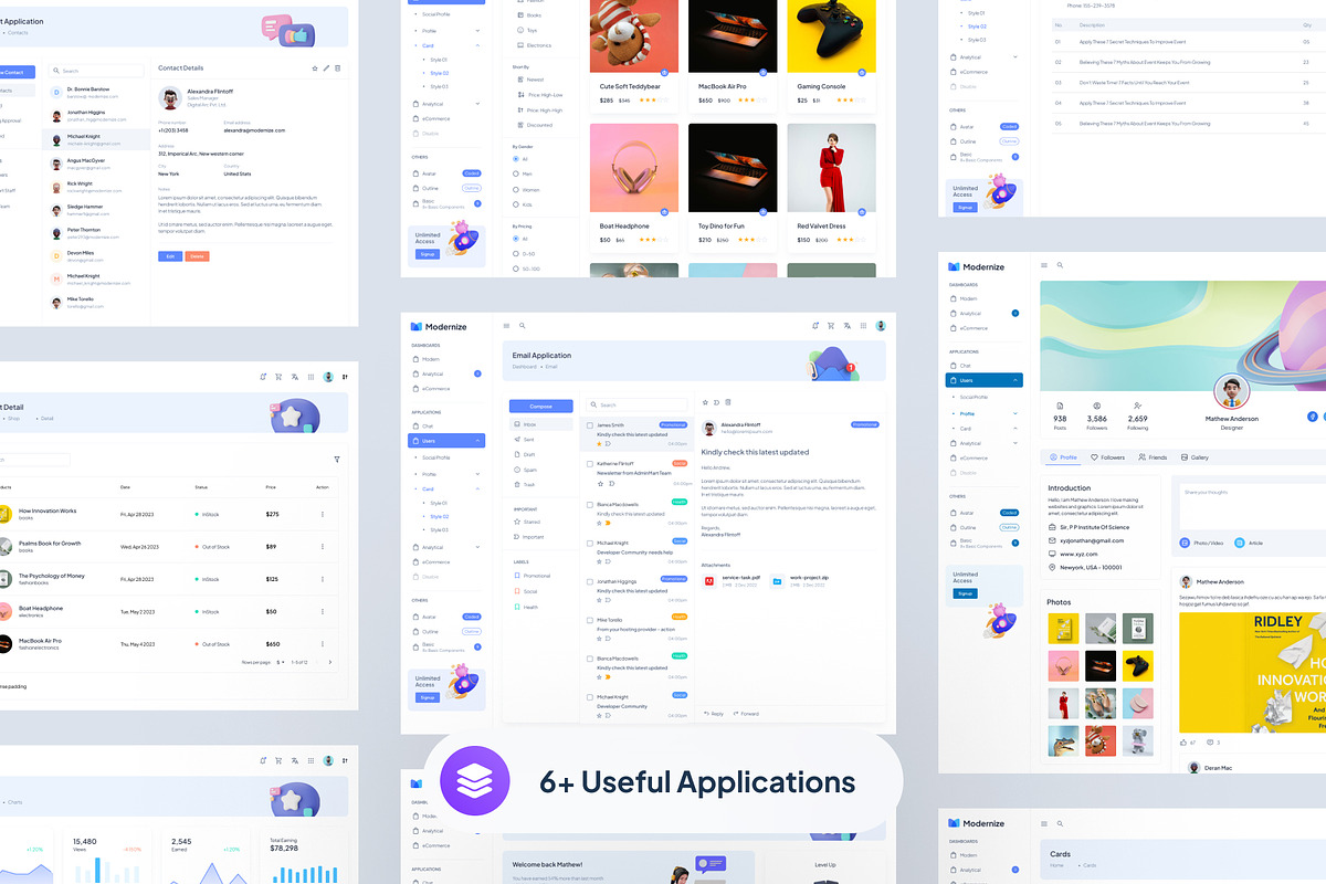 Modernize - Figma Dashboard UI Kit