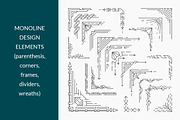 Vector line design elements' set, an Object Graphic by SpaceNymph