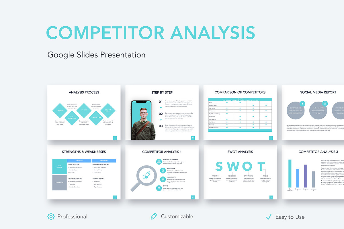 Competitor Analysis Google Slides, a Presentation Template by Jumsoft ...