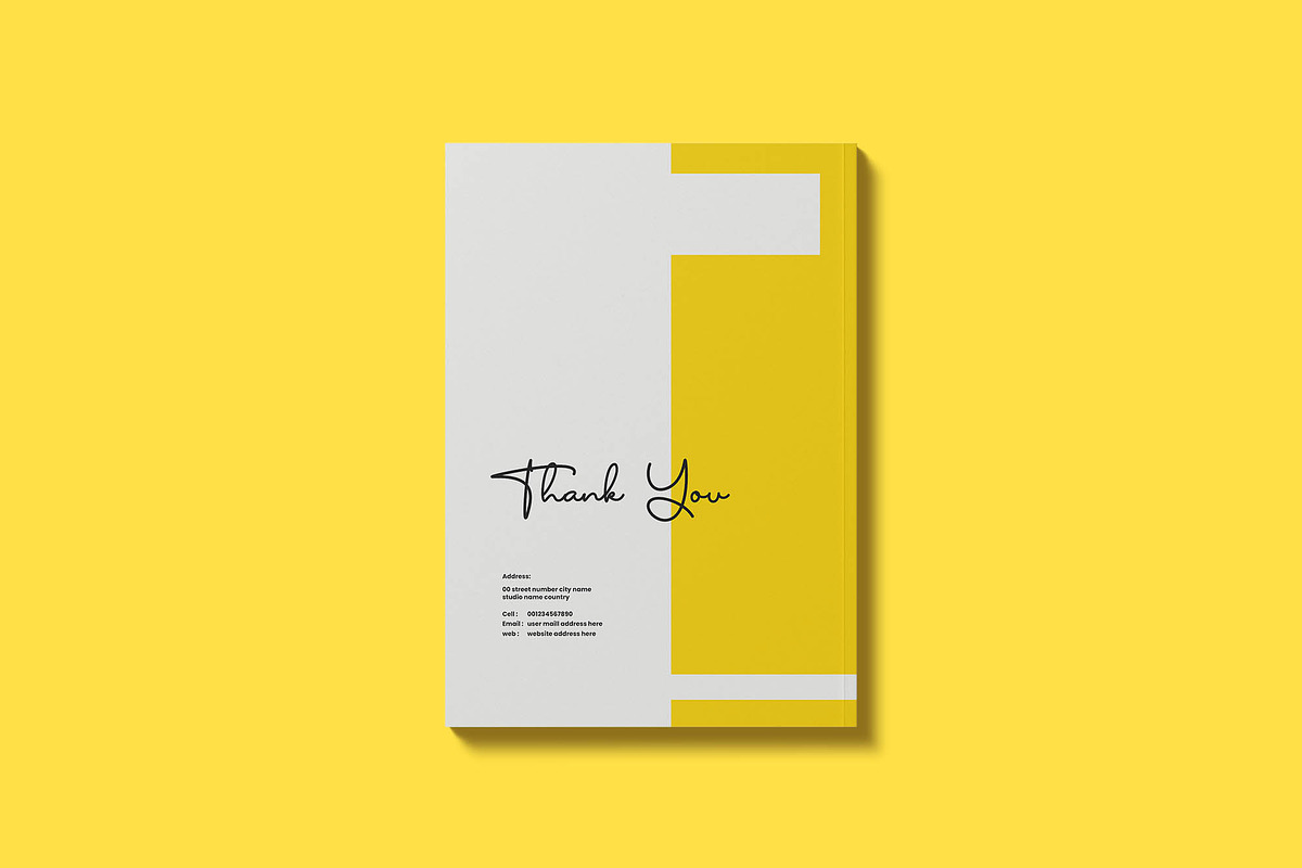 Multipurpose Yellow Portfolio Layout | Creative Market