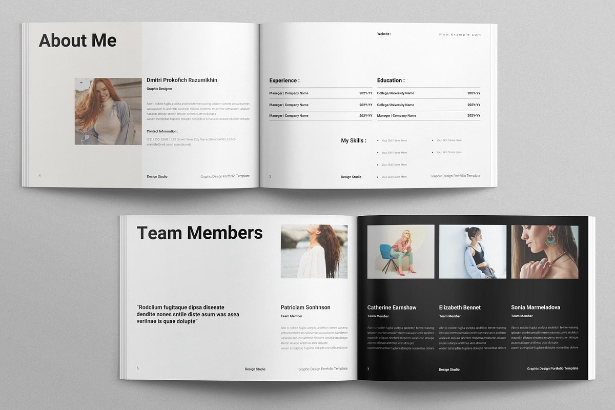 Graphic Design Portfolio Brochure, a Brochure Template by E-Type