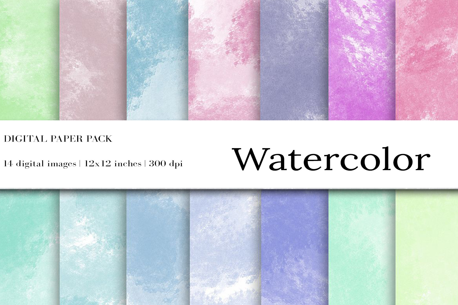 Watercolor Background Digital Paper, a Texture Graphic by BonaDesigns