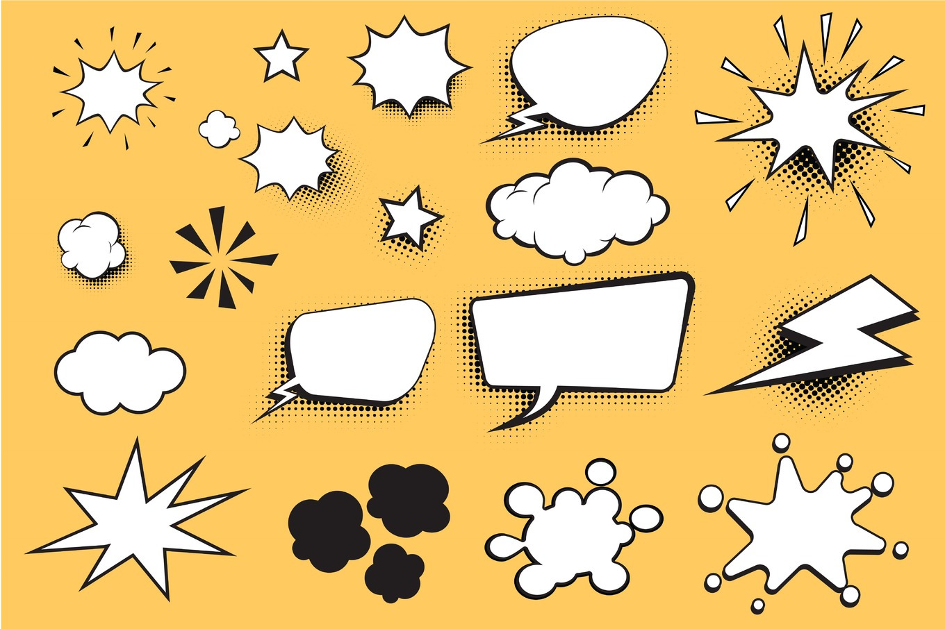 Set comic bubble | Textures ~ Creative Market