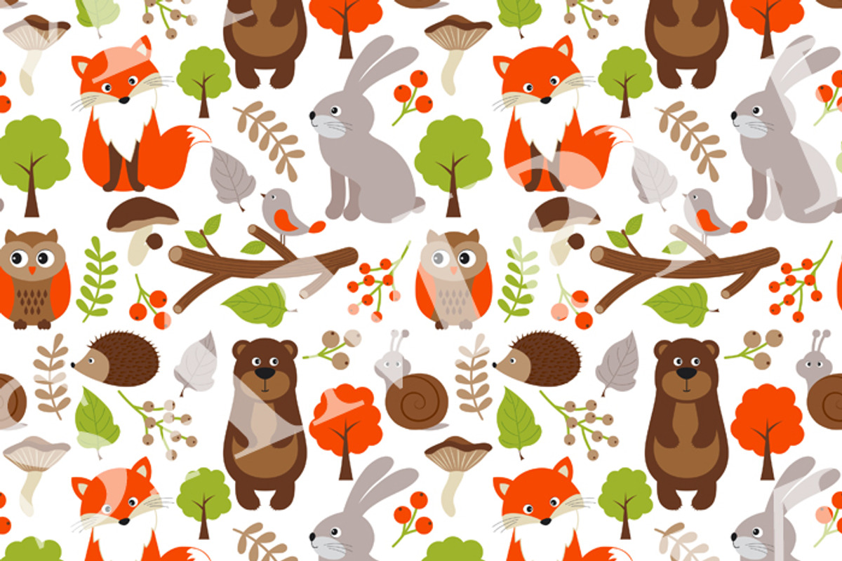 Woodland Digital Paper, a Pattern Graphic by TheCreativeMill
