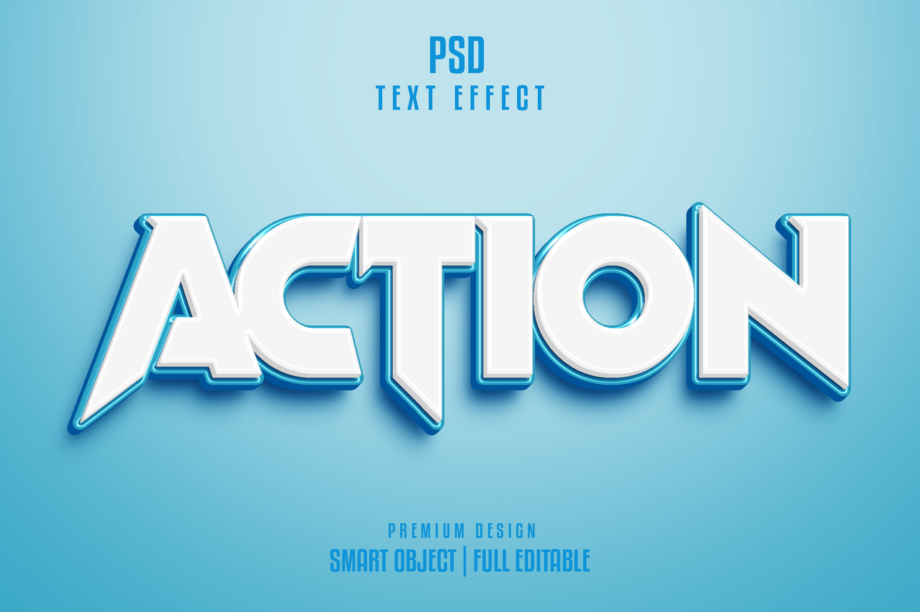 Action editable 3d text effect, a Layer Style Add-On by himelgfx