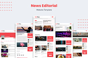 News Editorial Website Template, an UI Kit Template by Kreativ Space