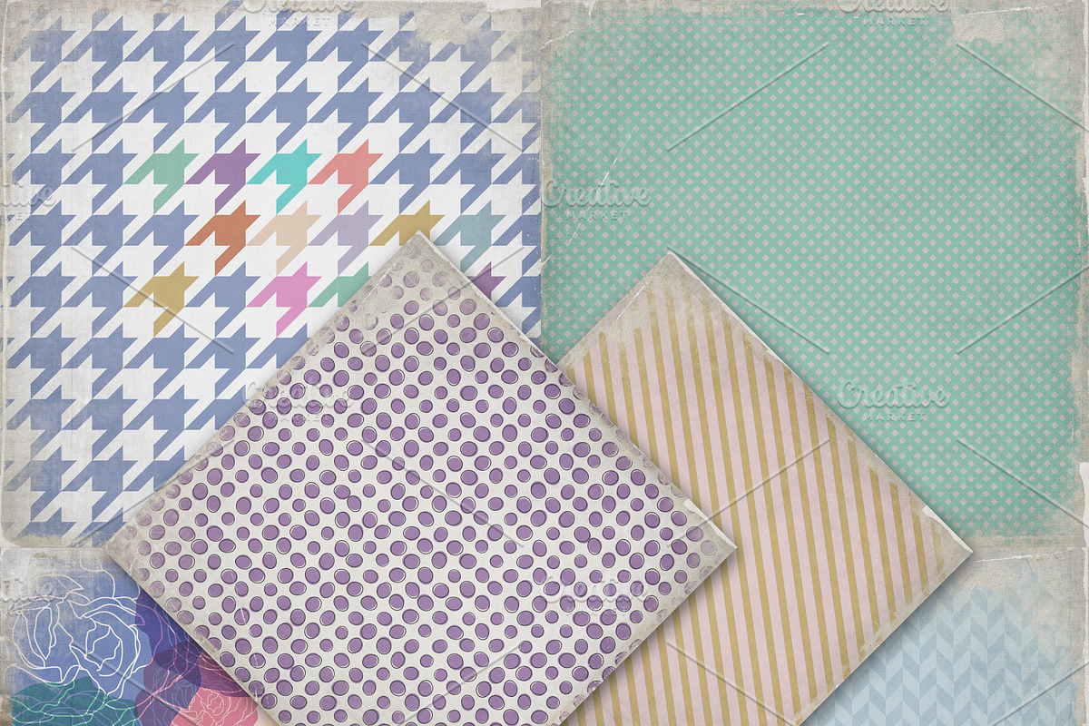 Digital Paper Pack, a Pattern Graphic by Creativeqube Design