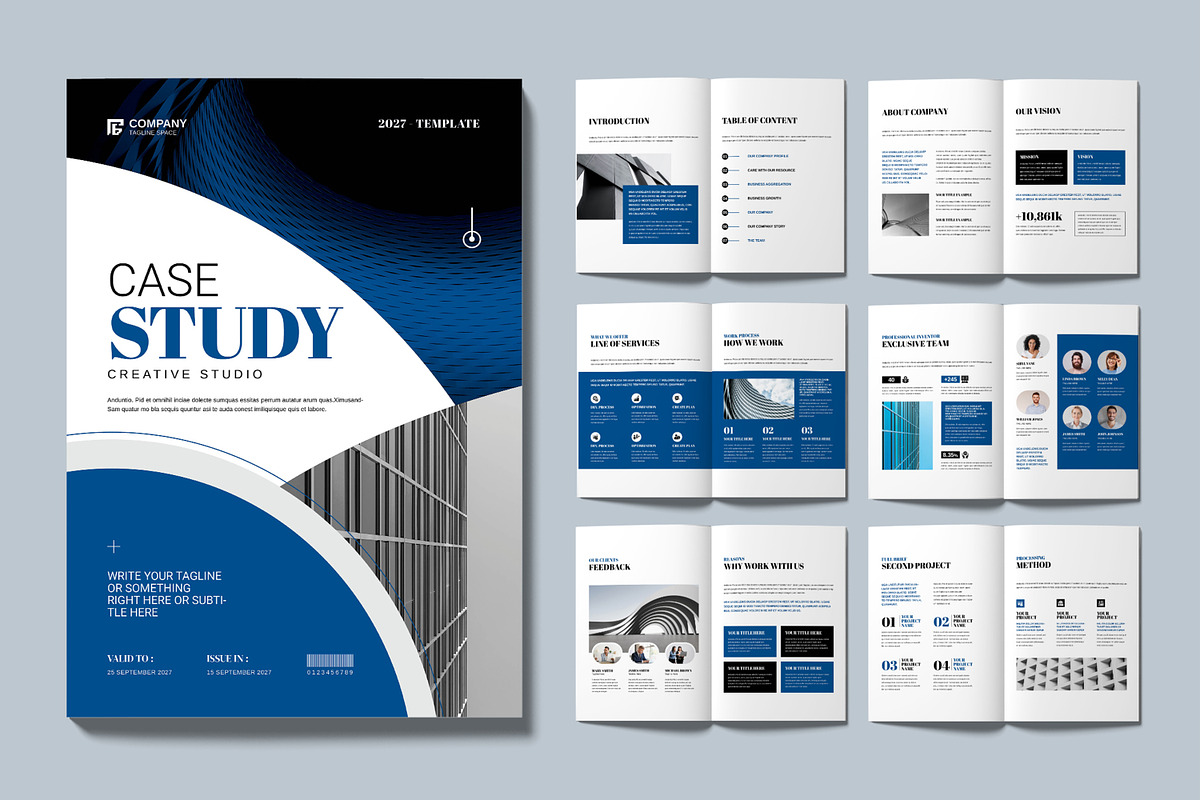 Case Study Booklet Template Layout