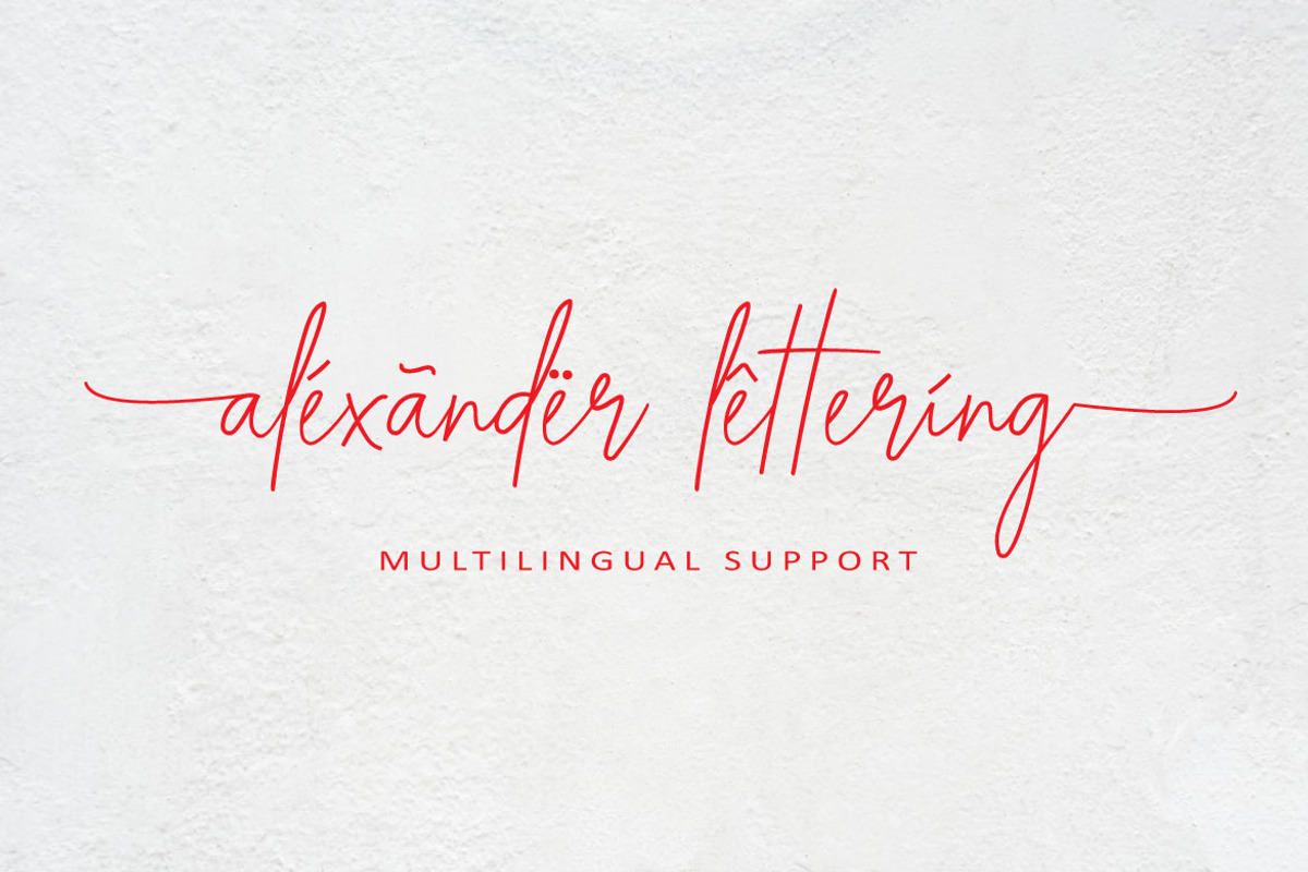 ALEXANDER LETTERING, a Script Font by AMINMARIO