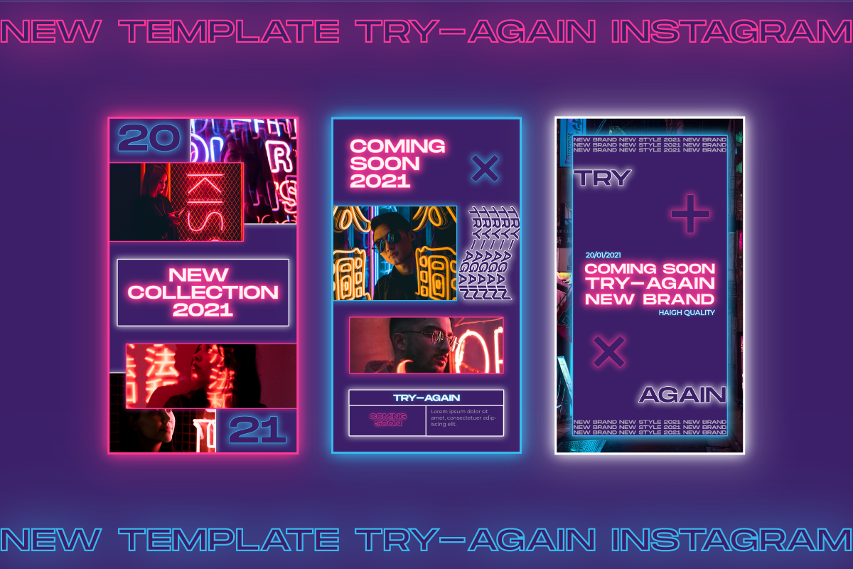 Try-Again Instagram Template, a Social Media Template by Inkofert ...
