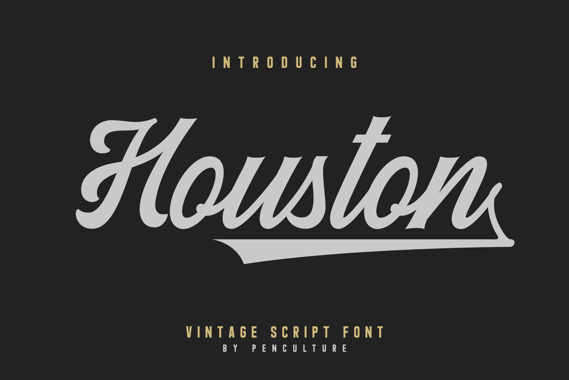 Houston, a Script Font by Pen Culture