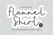 FLANNEL SHIRT Winter Farmhouse Font, a Script Font by Blush Font Co.