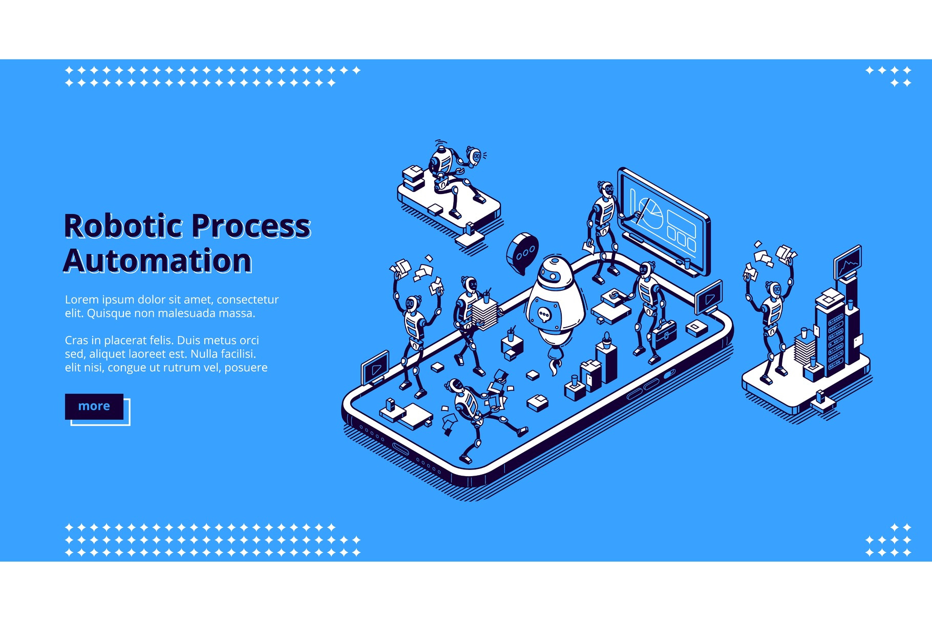 Vector landing page of robotic, a Technology Illustration by art PVP ...