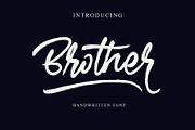Brother, a Script Font by alphArtype
