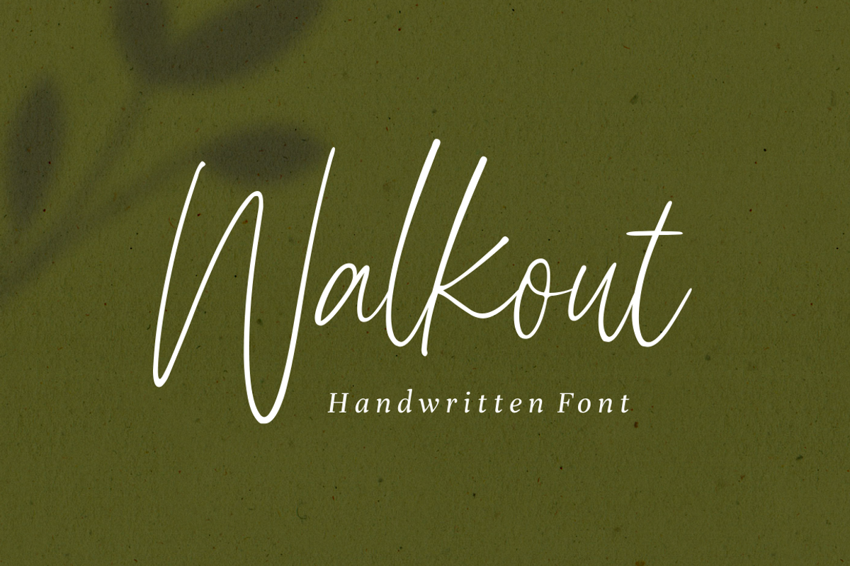 Walkout - Handwritten Font, a Script Font by Sronstudio