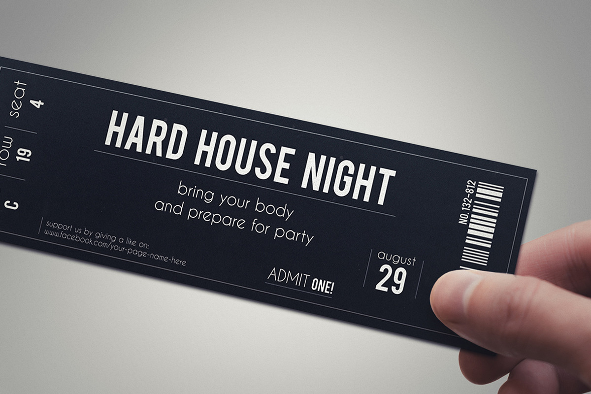 STYLISH FABRIC ticket template, a Card Template by Tzochko | Creative ...