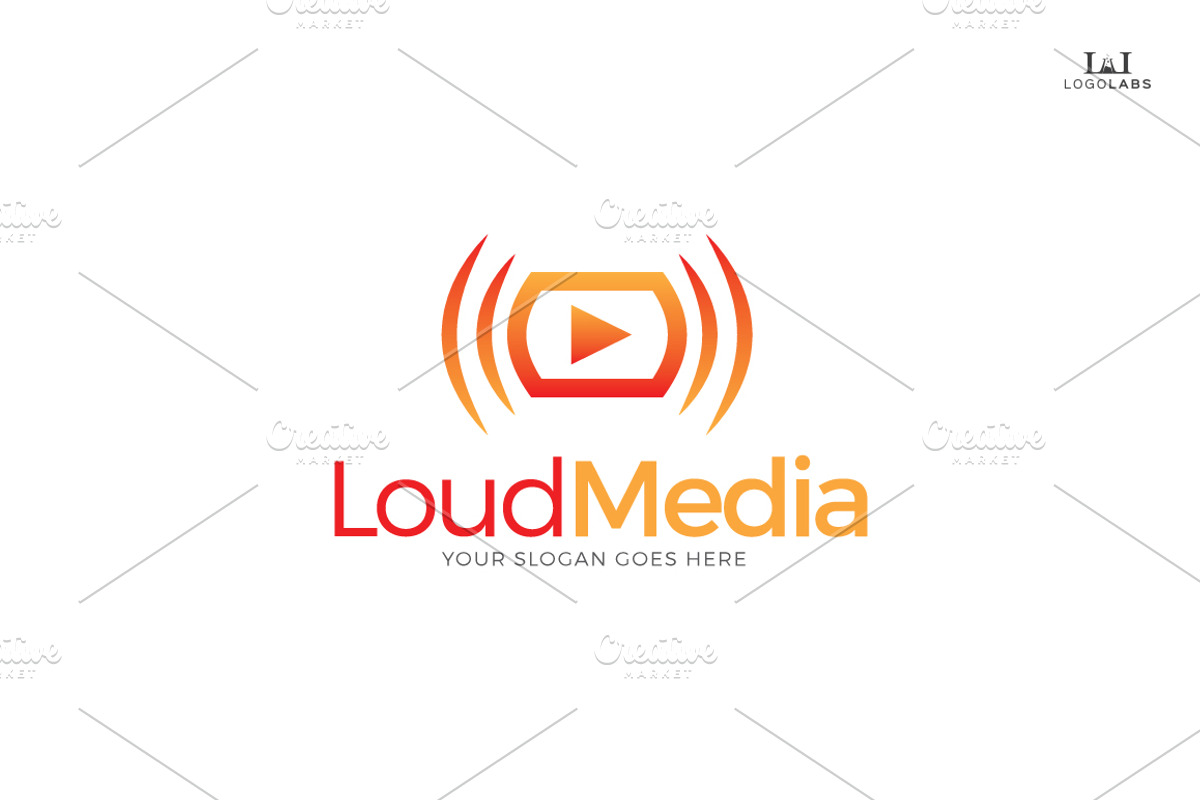 Loud Media Logo, a Branding & Logo Template by LogoLabs