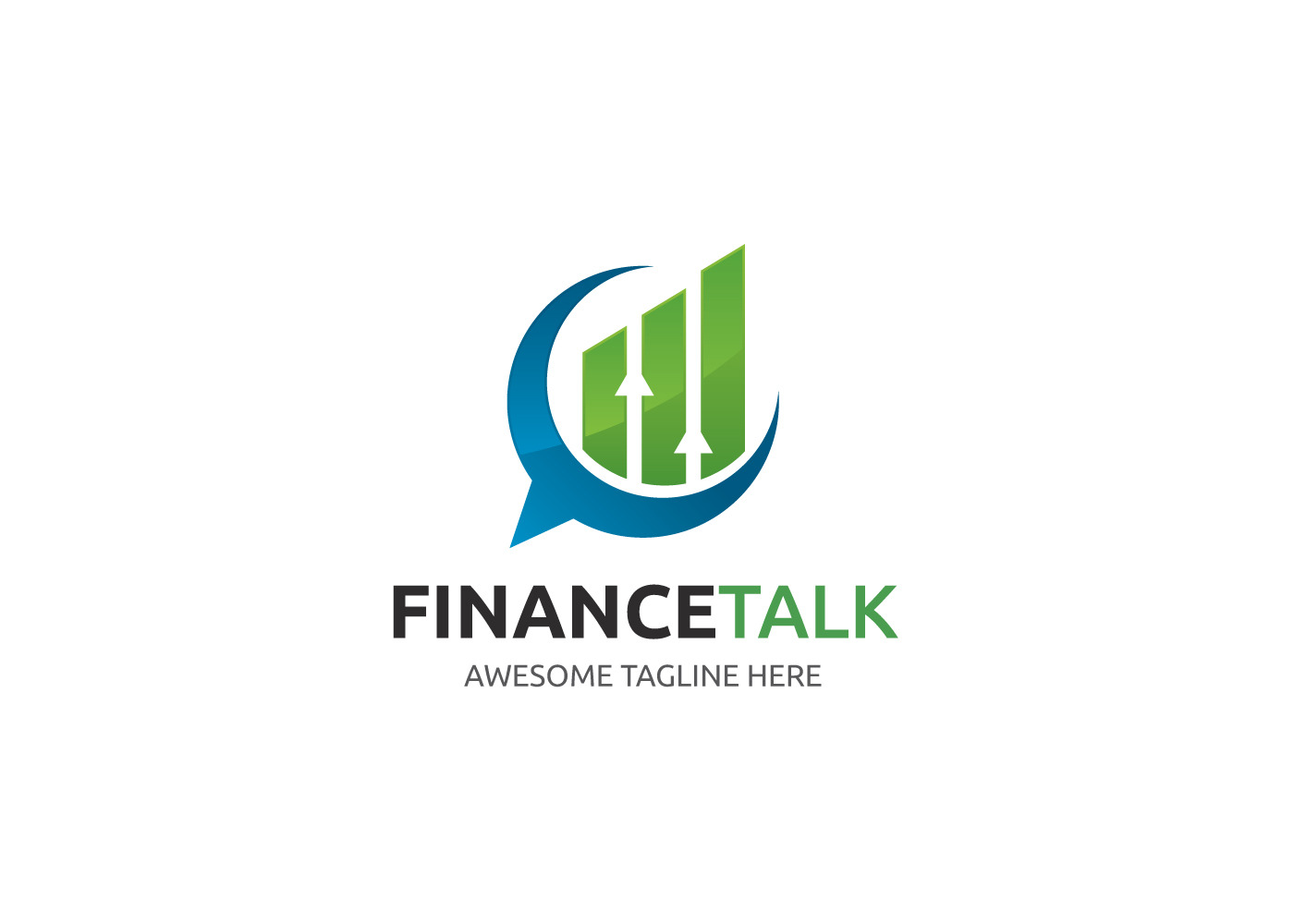 Finance Talk Logo, a Branding & Logo Template by XpertgraphicD