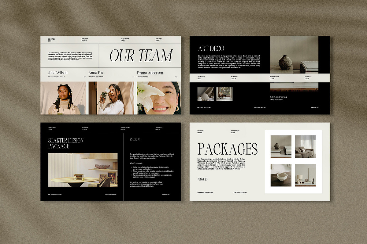 Interior Design Investment Guide Canva Template | Amare Creative