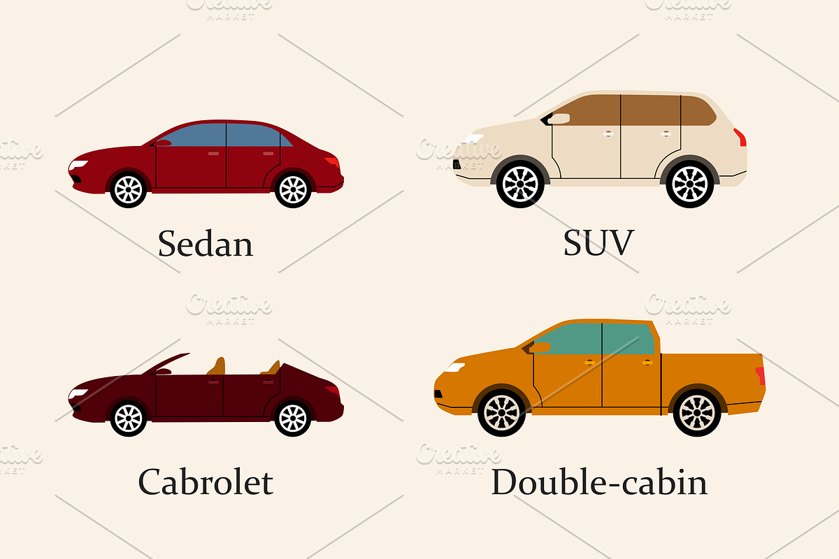 Cars Body Type Illustration, a Transportation Illustration by Zakazis ...