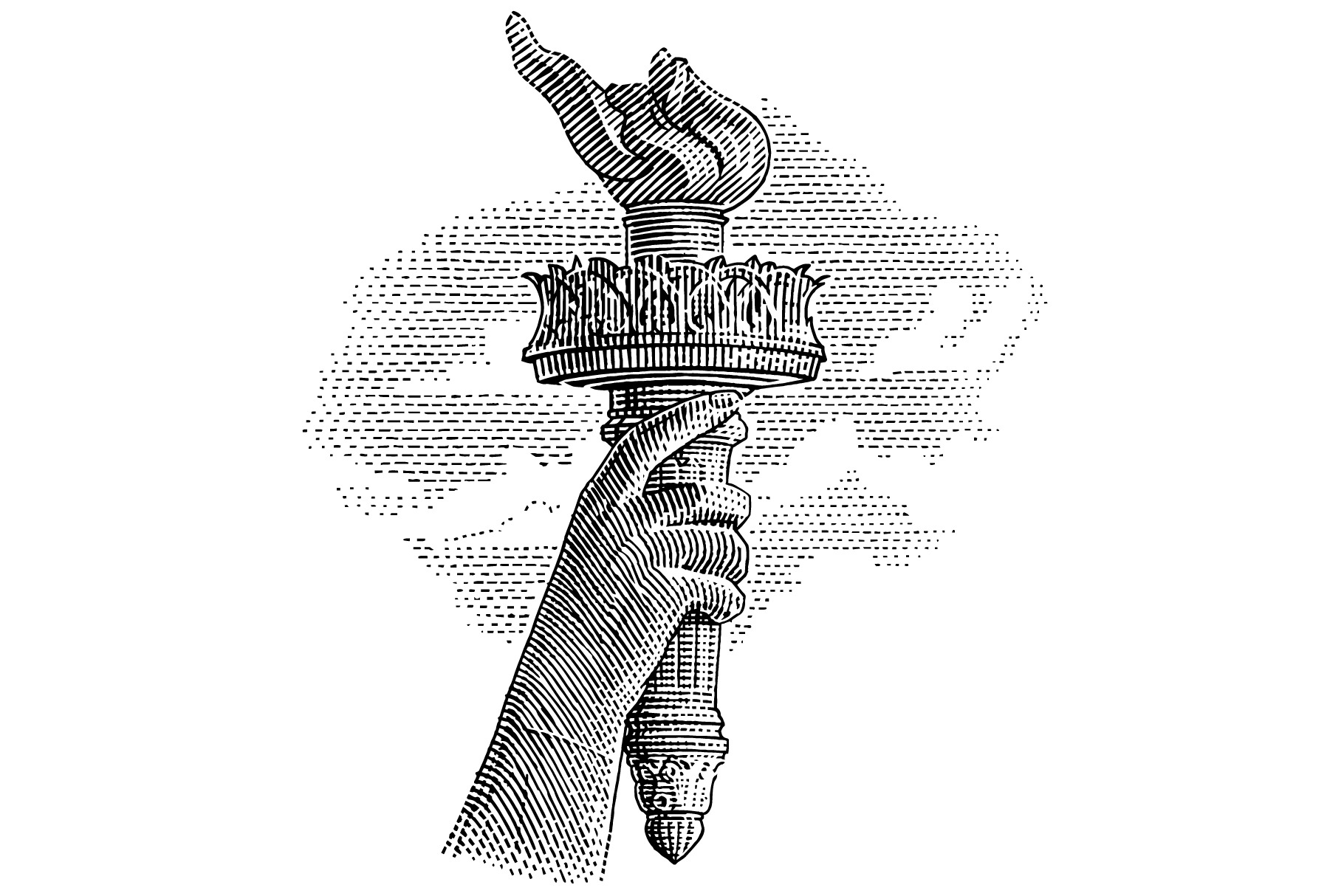 Statue of Liberty Torch Engraving | Illustrations ~ Creative Market
