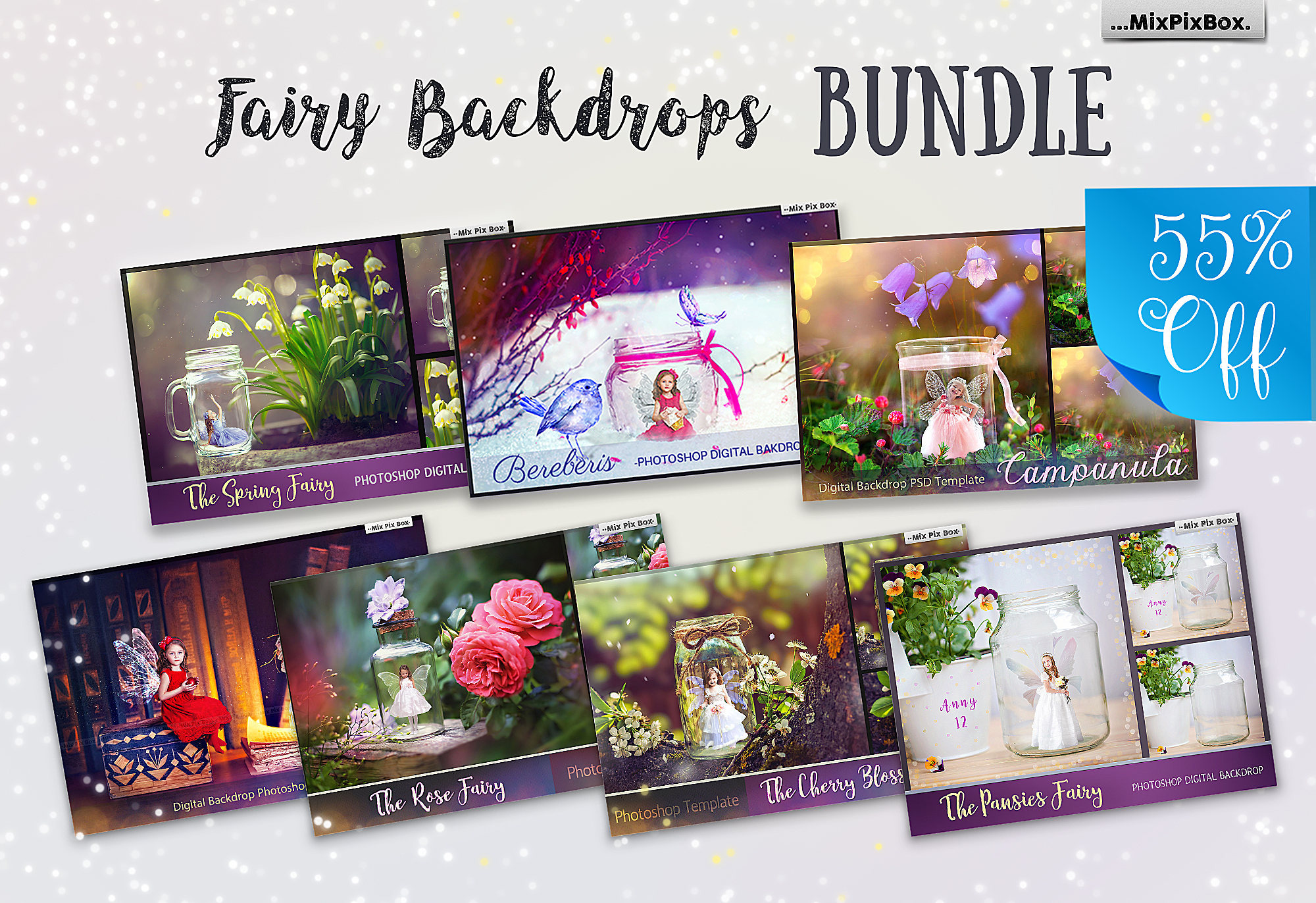 Fairy Backdrops Bundle, a Layer Style Add-On by MixPixBox