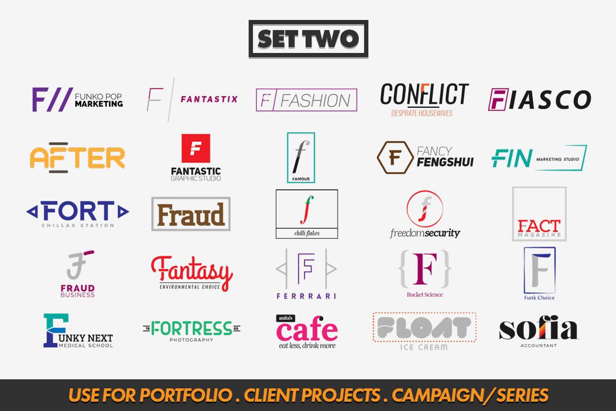 50 Letter 'F' Logos Bundle, a Branding & Logo Template by Warna Works