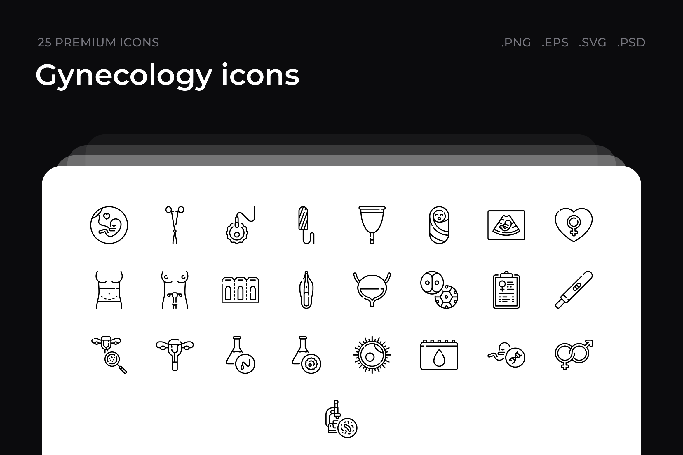 Gynecology icons, an Outline Icon by Wencory | Creative Market