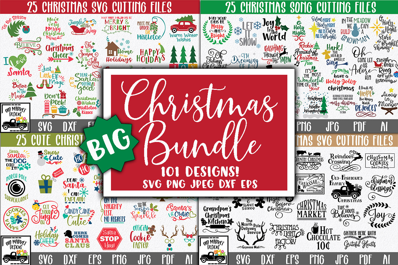 BIG Christmas SVG Bundle - 101 Files, an Illustration by OldMarket ...