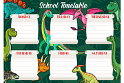 School timetable template, an Animal Illustration by Buch&Bee