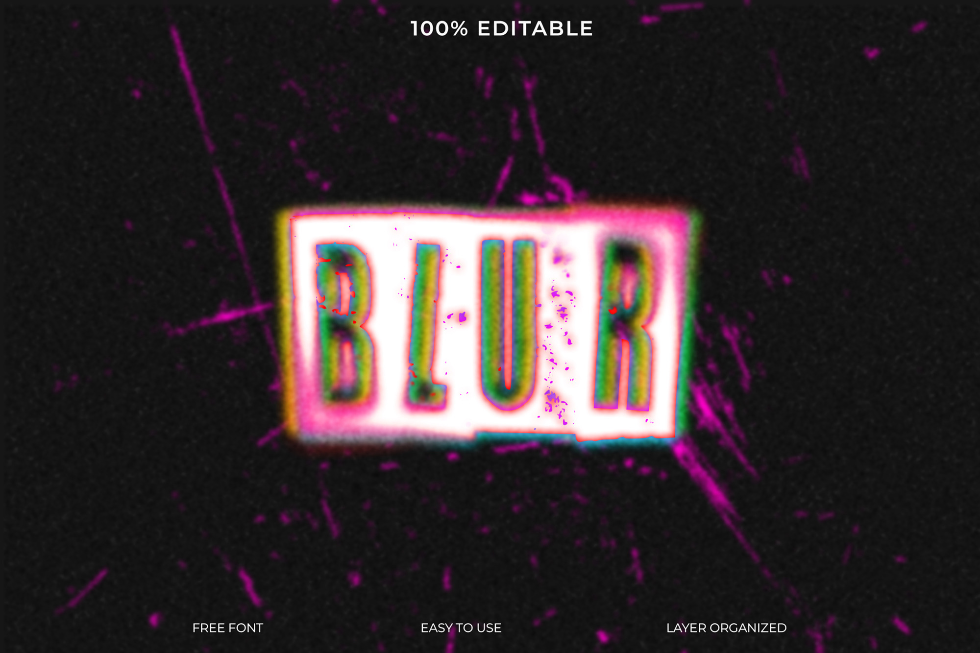 Blurry Text Effect Style, a Layer Style Add-On by Imamul001