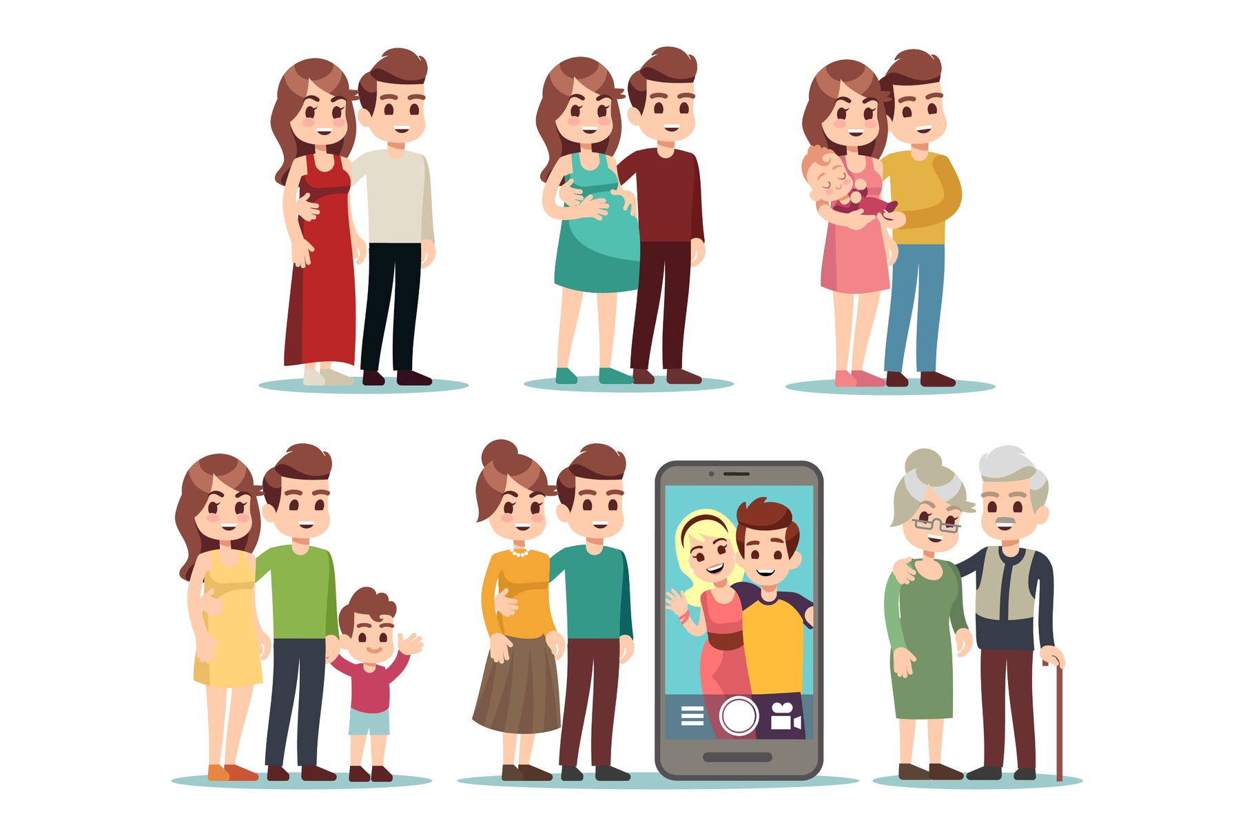 Happy family stages. Cartoon kid, a Graphic by Valerie Bodnar