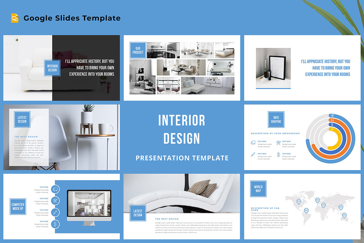 Interior Google Slides Template, a Presentation Template by Incools Stokie