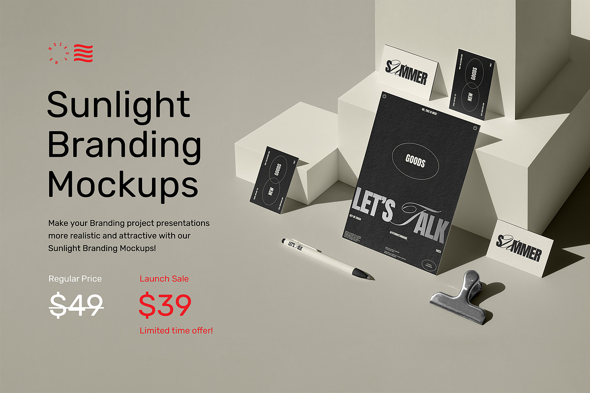 Sunlight Branding Mockups, an Advertising Mockup by Mr.Mockup™