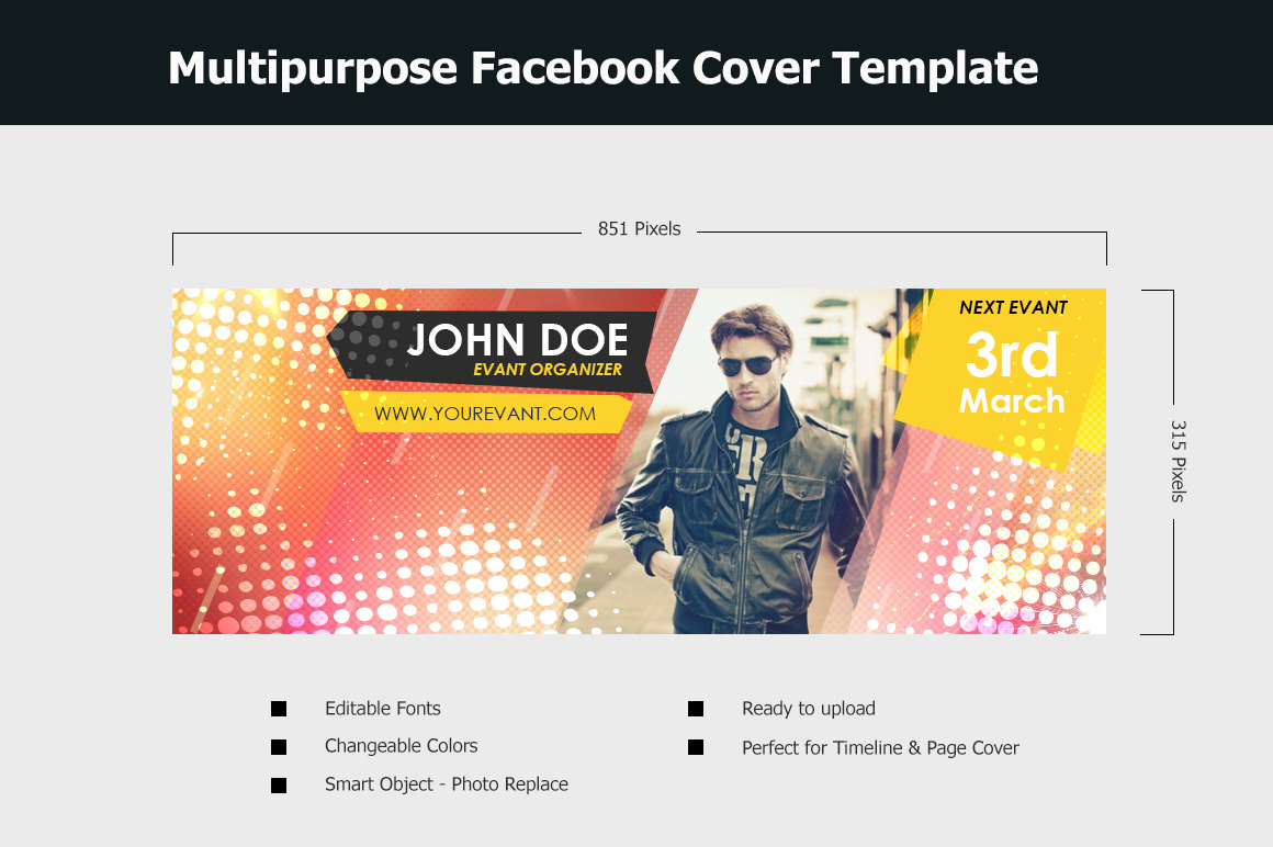 Facebook Cover Template, a Social Media Template by NasirGrfx