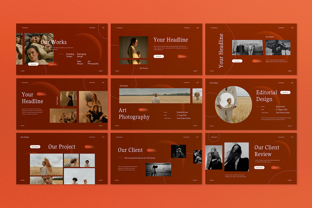 Red Portfolio PPT, a Presentation Template by graphicook