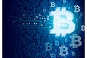 Bitcoin digital design, a Finance Illustration by ArtBackground