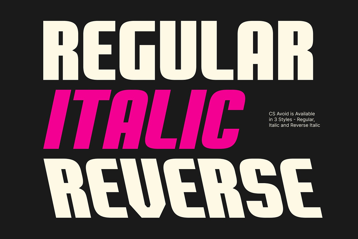 CS Avoid – Condensed Sans Serif Font