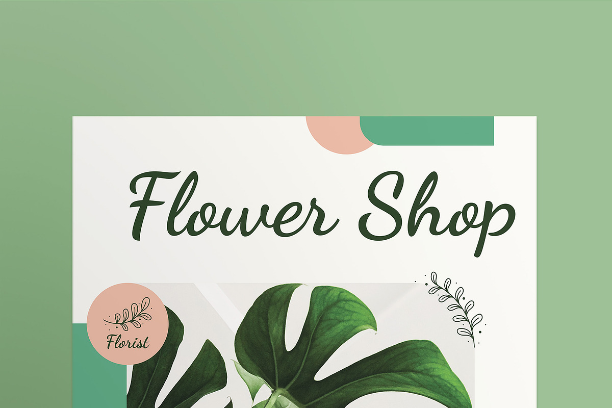 Flower Shop Poster, a Flyer Template by TemplatesNow!