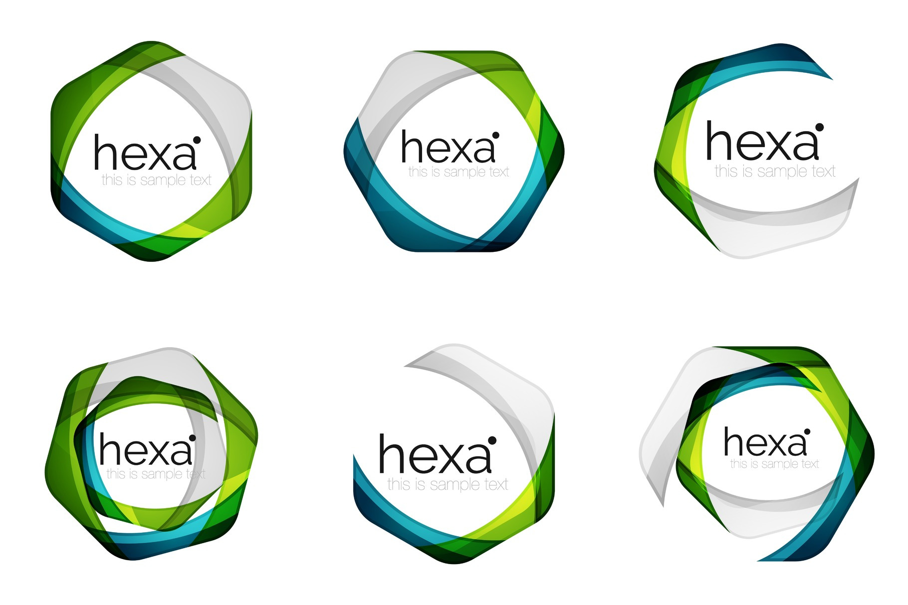 Hexagon vector logo icon templates, a Decorative Illustration by antishock