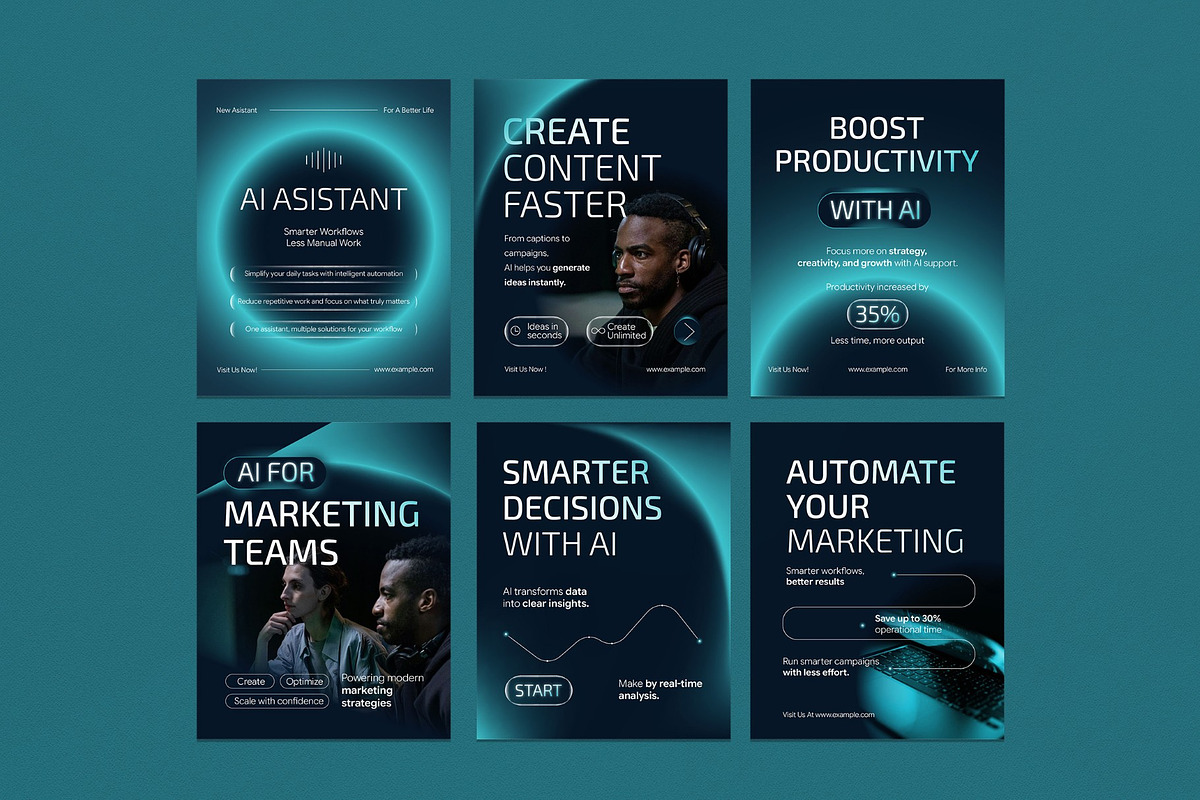 AI Assistant Instagram Template, a Social Media Template by graphicook