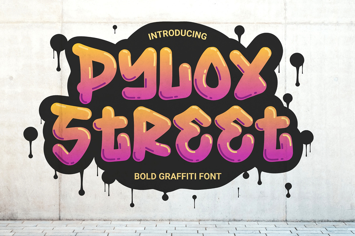 Pylox Street - Bold Graffiti Font, a Font by Garisman Std