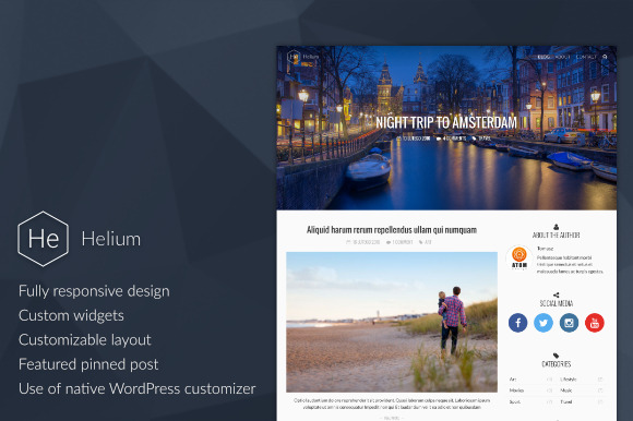 Helium - Fully Responsive Blog Theme, a WordPress Template by ATOM ...