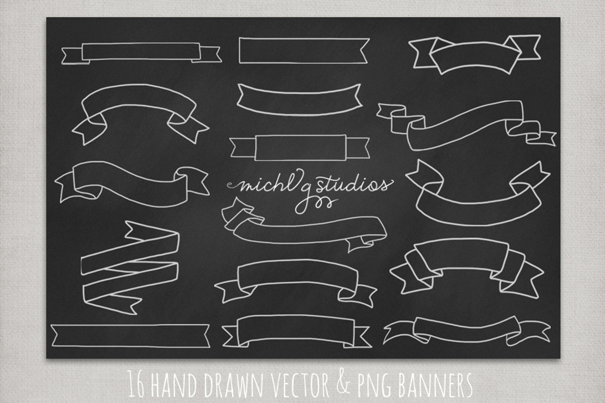 16 vector & png banners, an Illustration by michLg designs