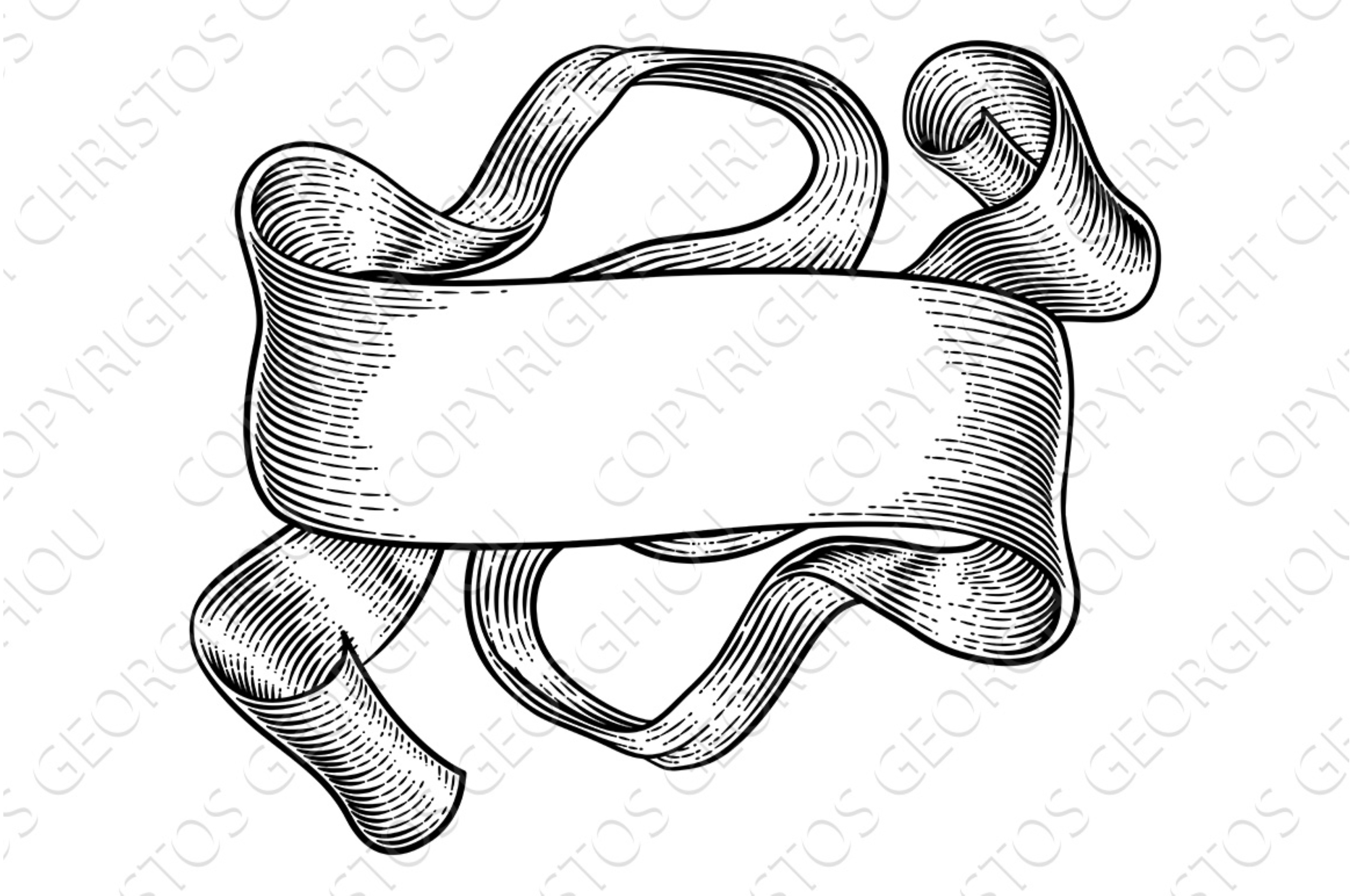 Paper Scroll Ribbon Banner Roll, an Illustration by Christos Georghiou ...