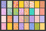 GROOVY PATTERNS. Y2K TEXTURES VECTOR