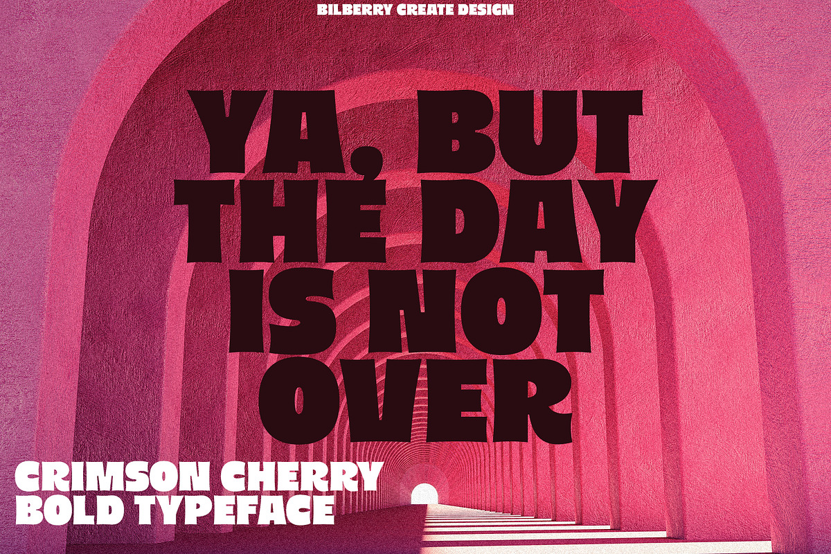 Crimson Cherry bold typeface, a Sans Serif Font by BilberryCreates