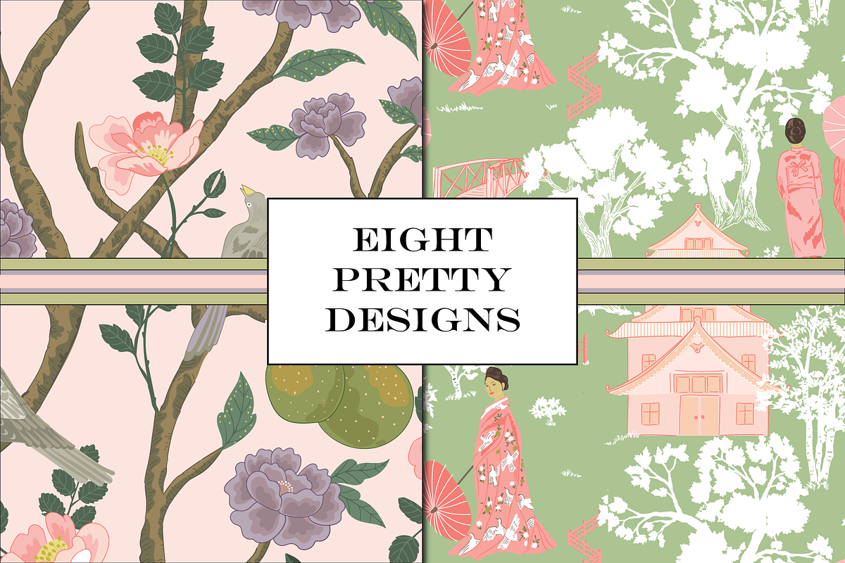 Chinoisierie Vector Patterns