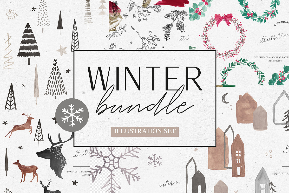 ALL IN WINTER BUNDLE / illustration, an Illustration by KruthDesign ...